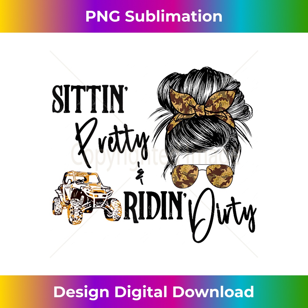 Mud Riding ATV Messy Bun Ride RZR SXS Life Country Girls Tan - Inspire ...
