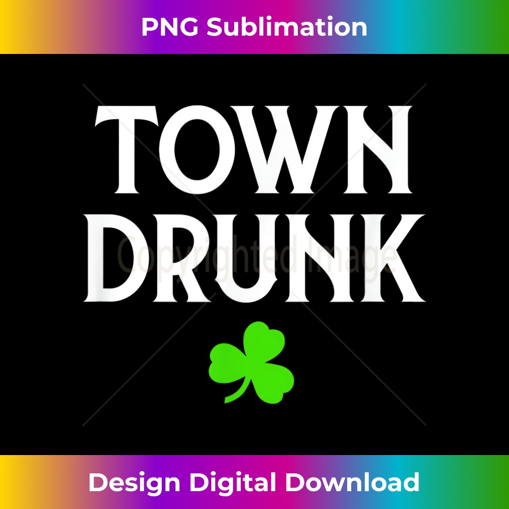 Town Drunk - Irish Clover Beer Drinking Bar Pub Mens Womens - Inspire ...