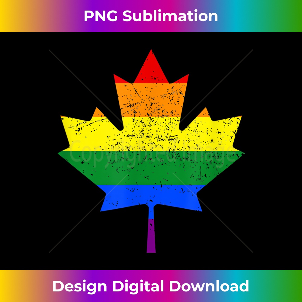 Vintage LGBT Rainbow Canada Flag Maple Leaf Gay Pride - Chic | Inspire ...