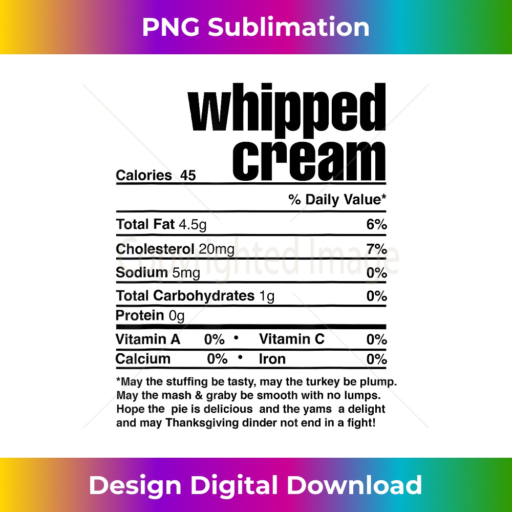 Thanksgiving Matching Whipped Cream Nutrition Facts - Bespok - Inspire ...