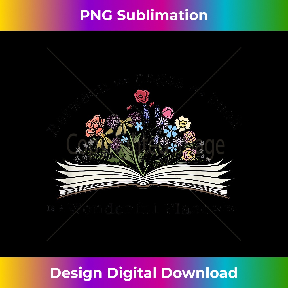 Womens Book lovers Reading Between the pages, floral line - | Inspire ...