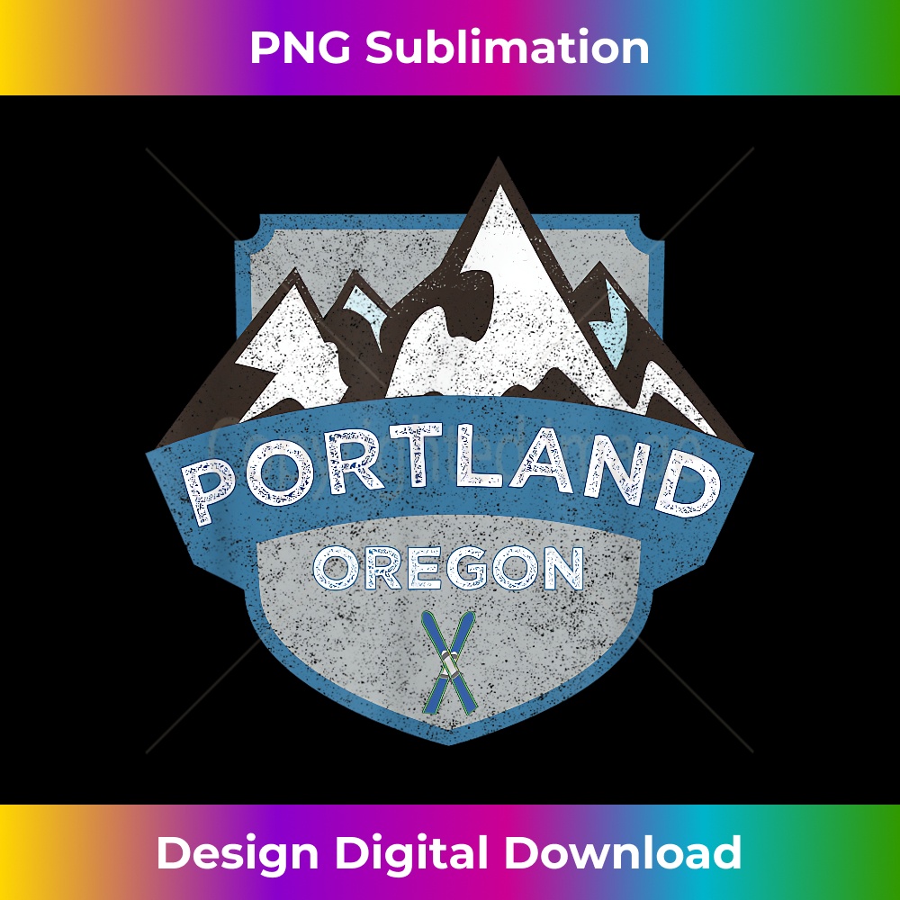 Vintage Portland, Oregon Illustration Retro Logo Ski - Futu | Inspire ...