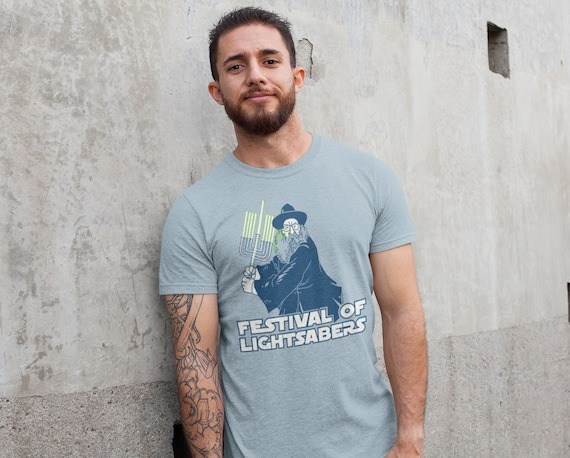 Festival of Lightsabers T-Shirt - Jewish Star Wars inspired | Inspire ...