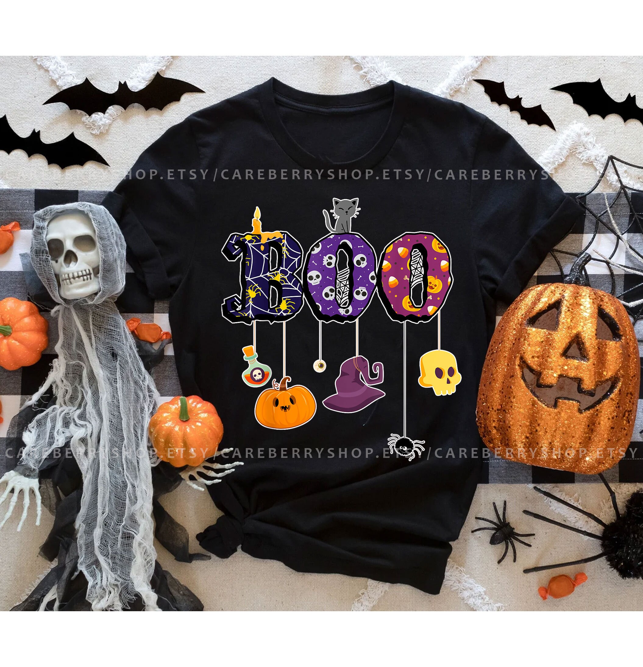 Boo Halloween Costume Spiders, Ghosts, Pumkin & Witch hat tS | Inspire ...