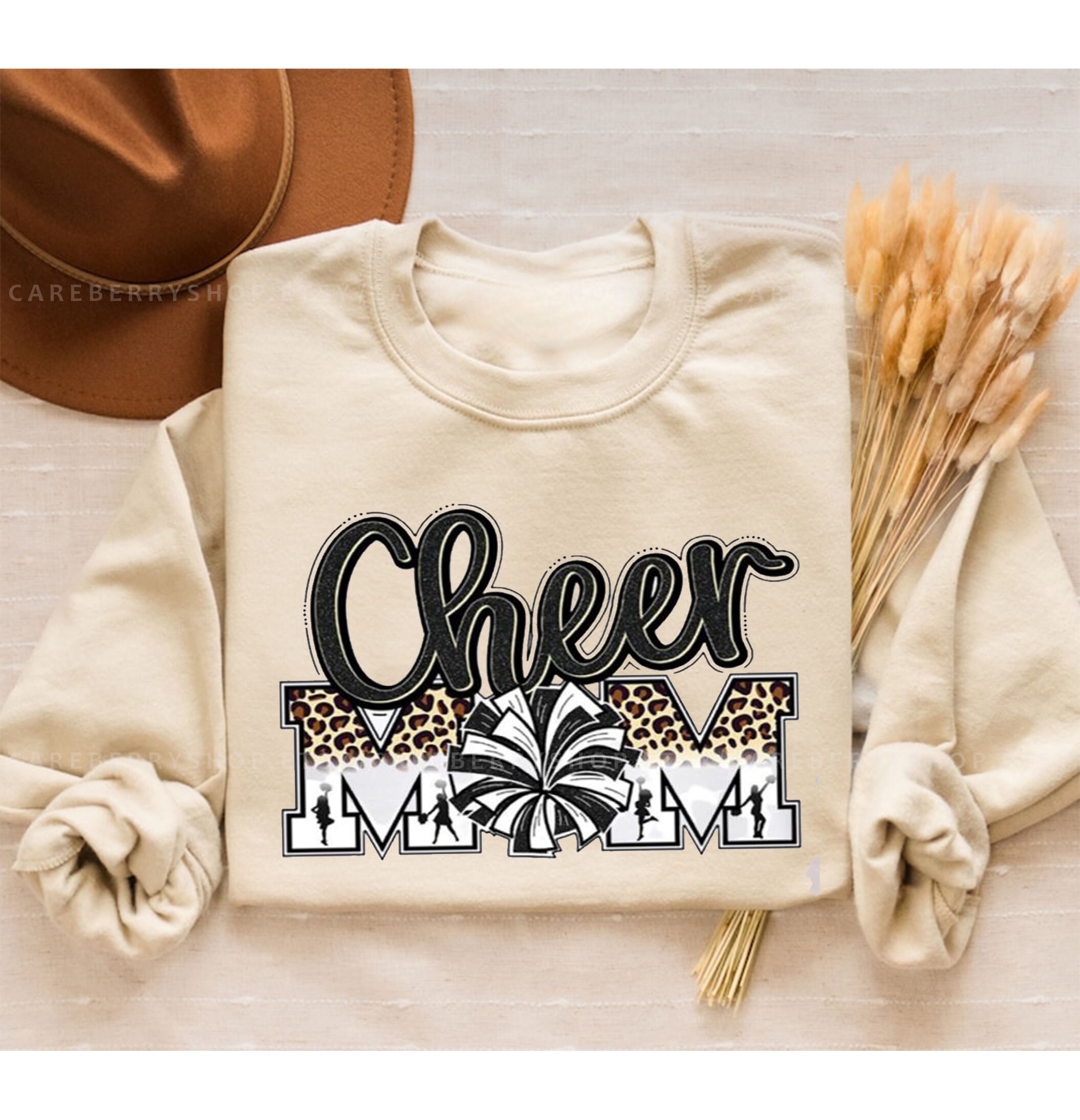 Cheer Mom Leopard Cheer Cheer Spirit Wear T-Shirt Gift for | Inspire Uplift