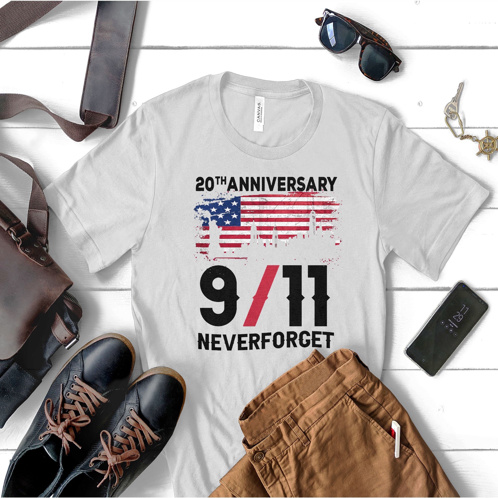 911 Flag Never Forget 911 20th Anniversary Memorial Flag - Inspire Uplift