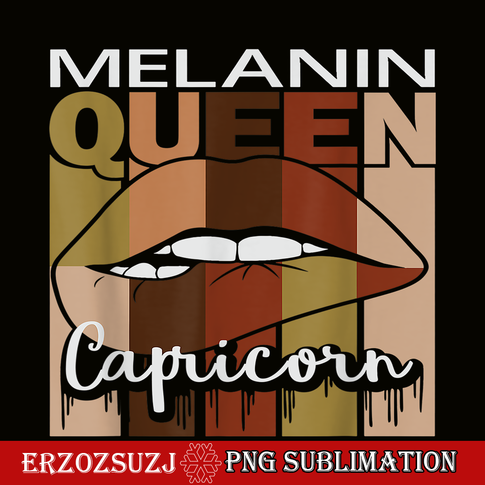 Capricorn Queen PNG Zodiac Sign Melanin PNG Retro Vintage Bi | Inspire ...