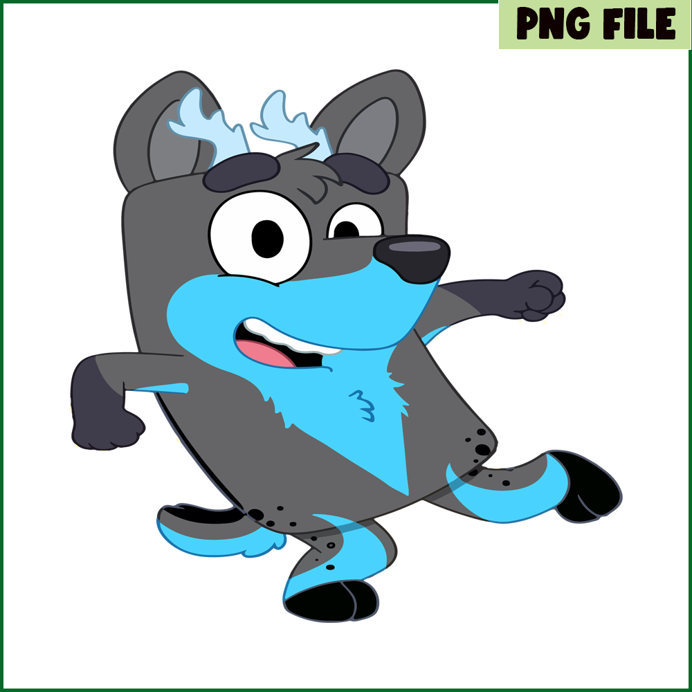 Bluey Blue Coloring SVG PNG PDF - Inspire Uplift
