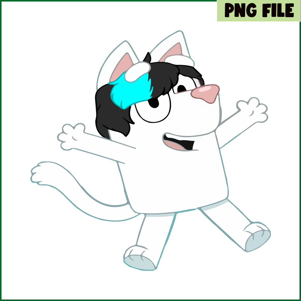 White Bluey SVG PNG PDF | Inspire Uplift