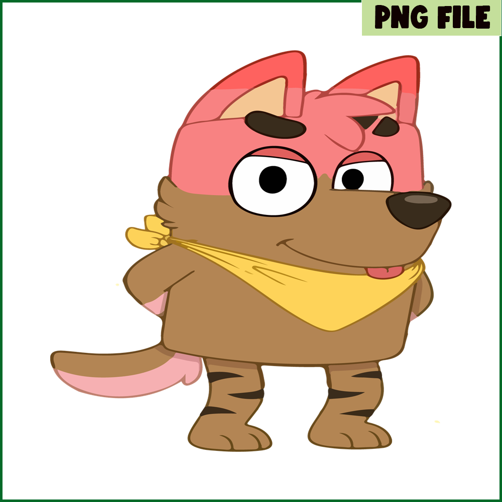 Bluey PInk Fox SVG PNG PDF - Inspire Uplift