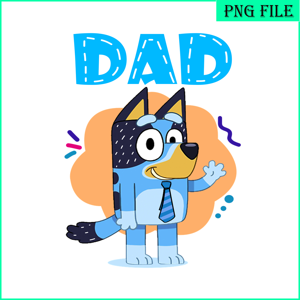 Gentle Dad Bluey PNG Dad Say Hi PNG Bluey Family PNG | Inspire Uplift