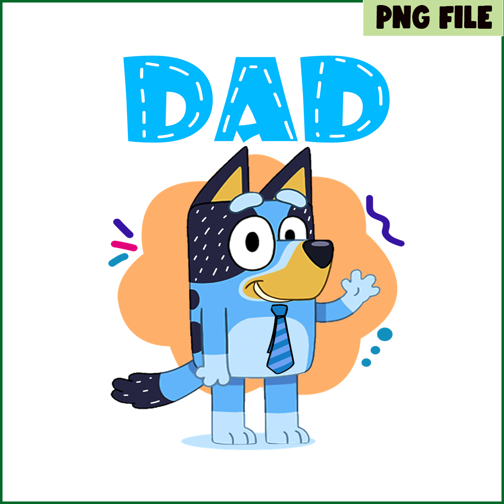 Gentle Dad Bluey PNG Dad Say Hi PNG Bluey Family PNG | Inspire Uplift