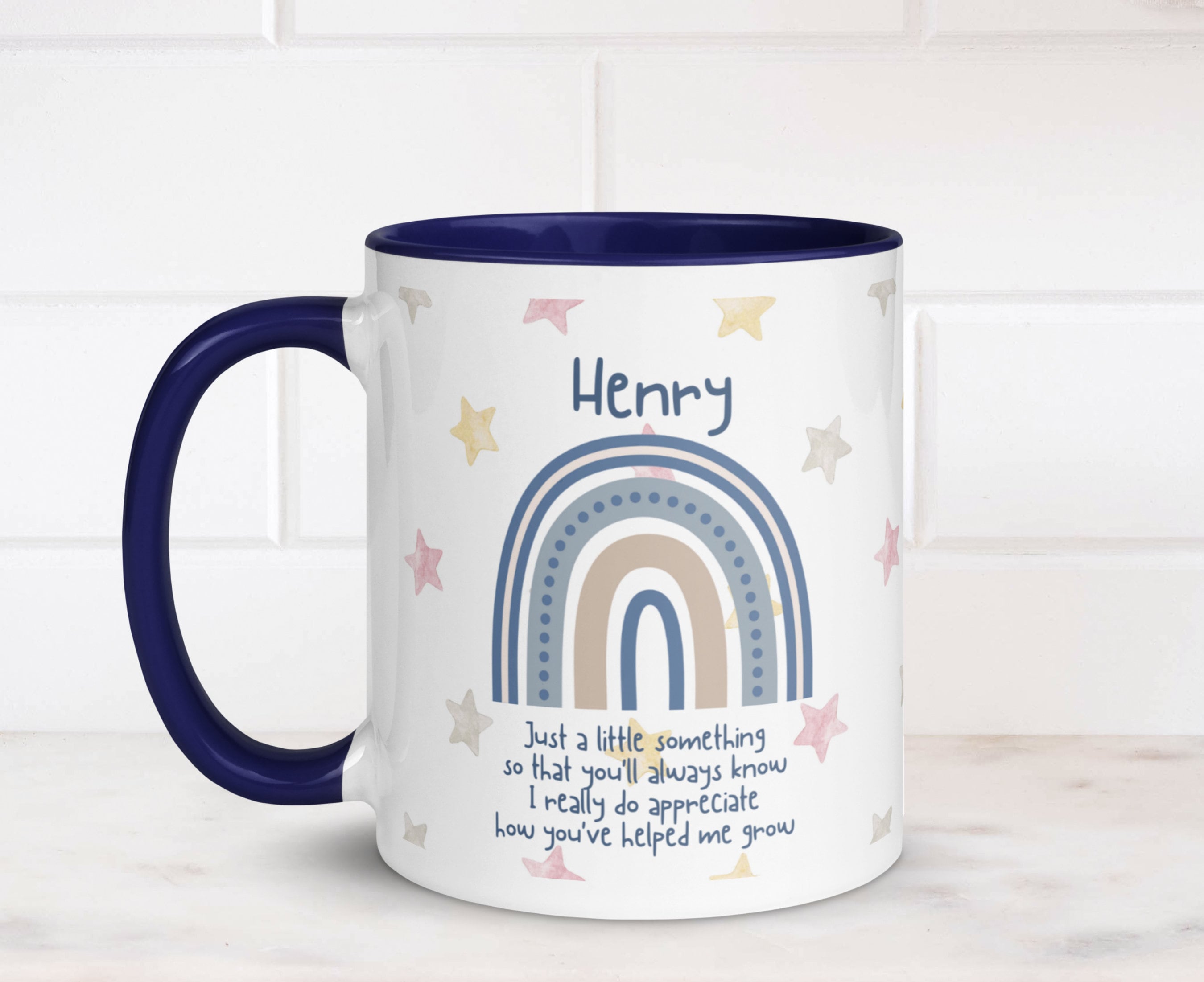 Personalized Rainbow Thank You Teacher Appreciation Mug - Cu | Inspire ...