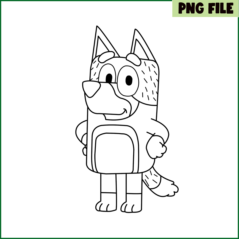 Bandit Line PNG Bandit Heeler PNG Bluey Character PNG | Inspire Uplift
