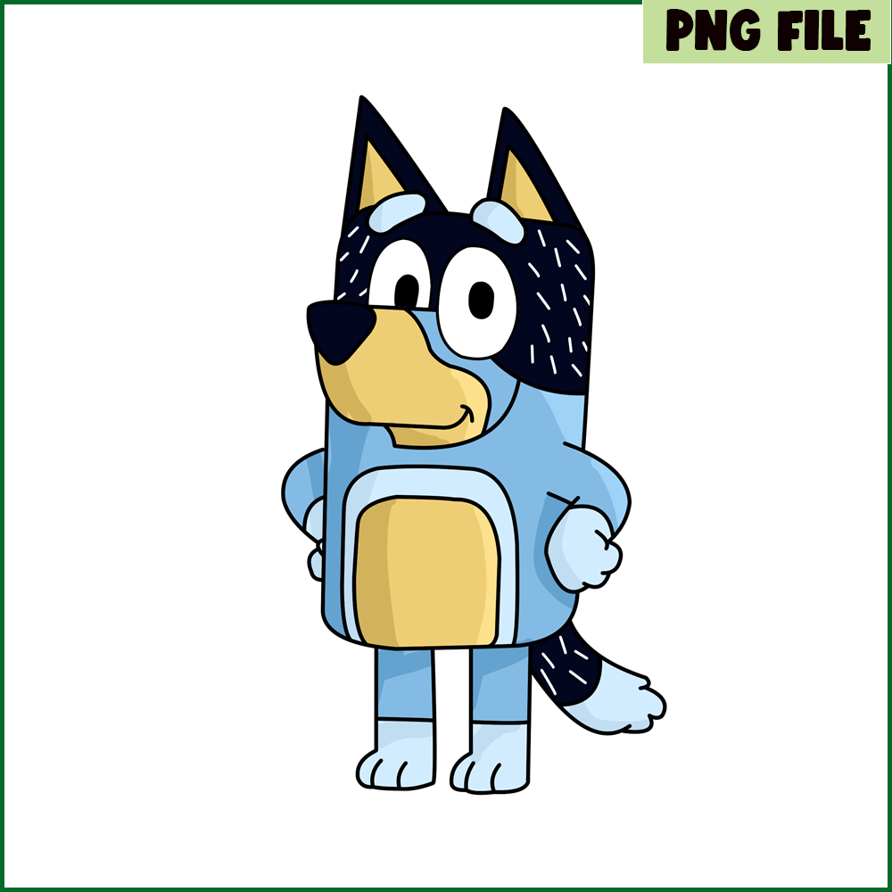 Bandit Heeler PNG Bluey Character PNG Bluey Family PNG | Inspire Uplift