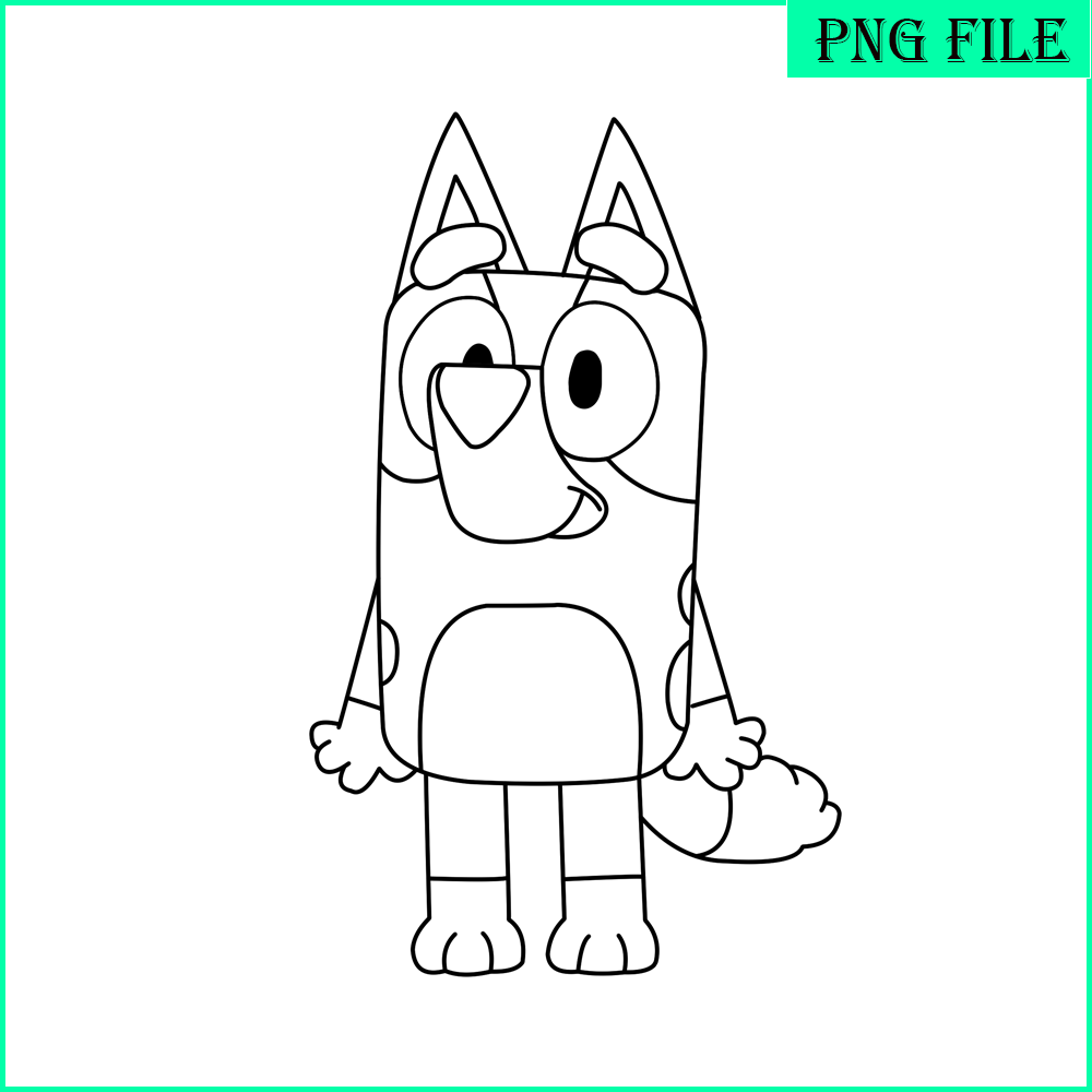 Bluey Line PNG BLuey Cartoon PNG Bluey Main Character PNG | Inspire Uplift