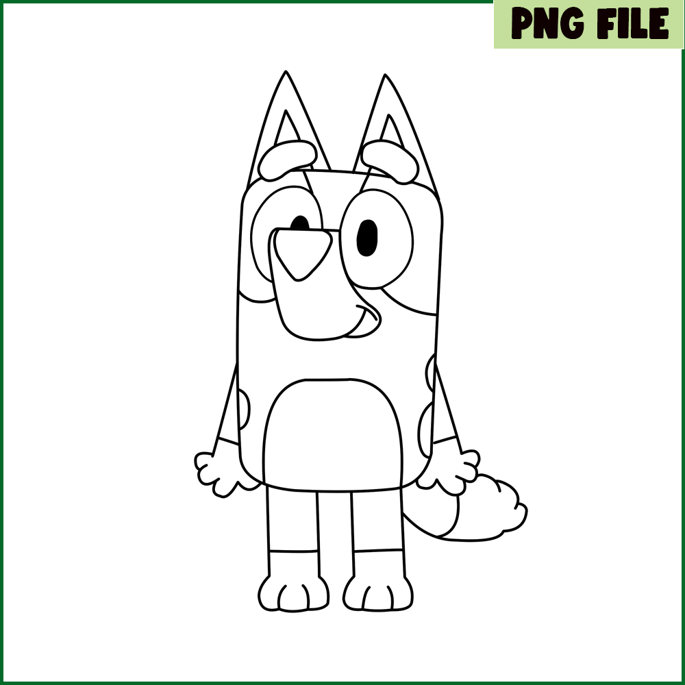 Bluey Line PNG BLuey Cartoon PNG Bluey Main Character PNG | Inspire Uplift