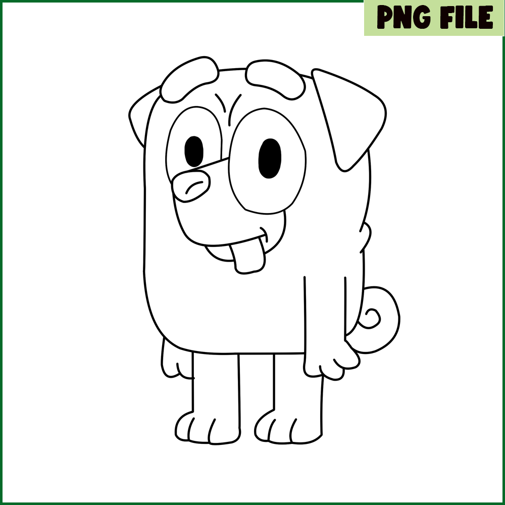 Buddy Line PNG Cute Buddy PNG Bluey Character PNG | Inspire Uplift