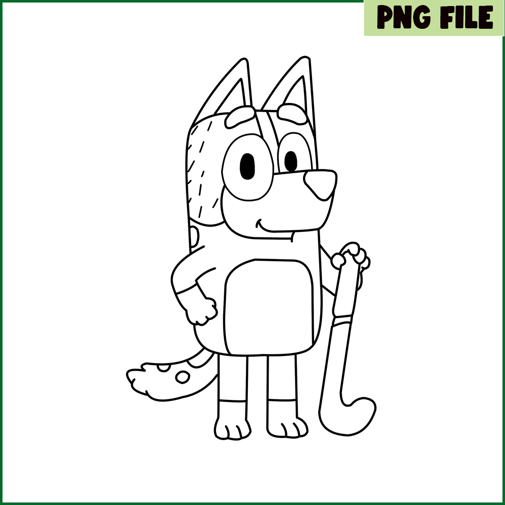 Chilli Line PNG Chilli Character PNG Bluey Family PNG | Inspire Uplift
