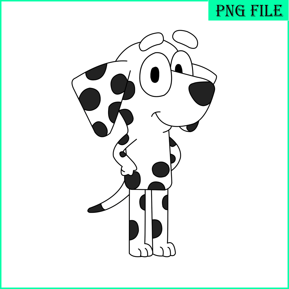 Chloe Line PNG Chloe Bluey PNG Bluey Character PNG | Inspire Uplift