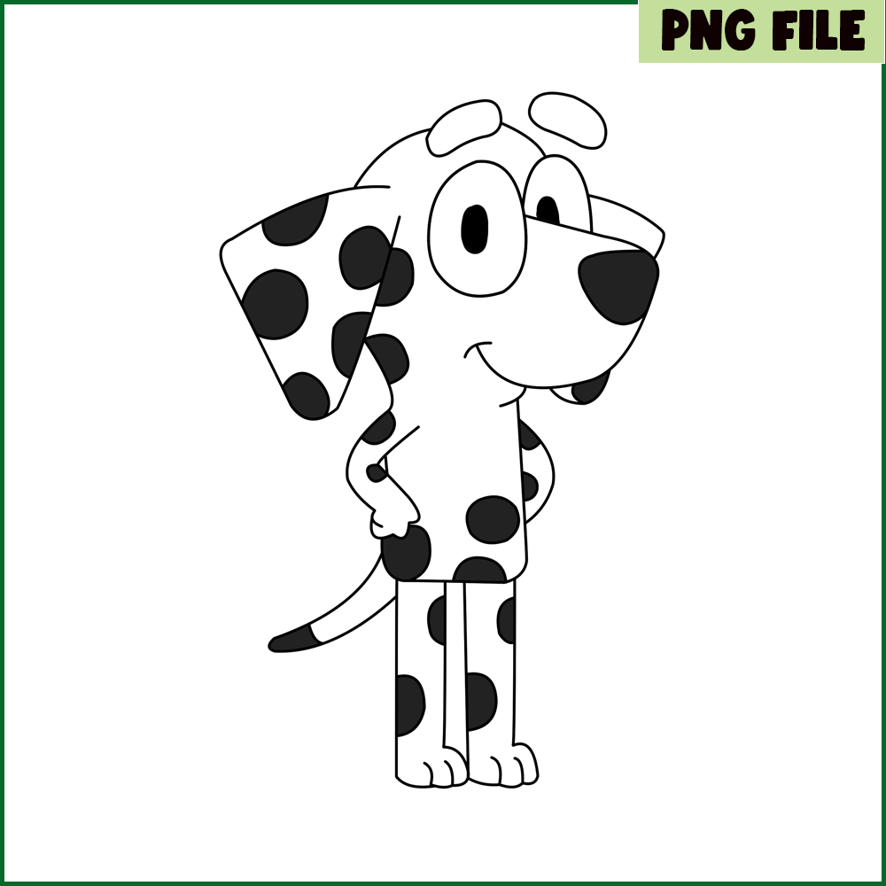 Chloe Line PNG Chloe Bluey PNG Bluey Character PNG | Inspire Uplift