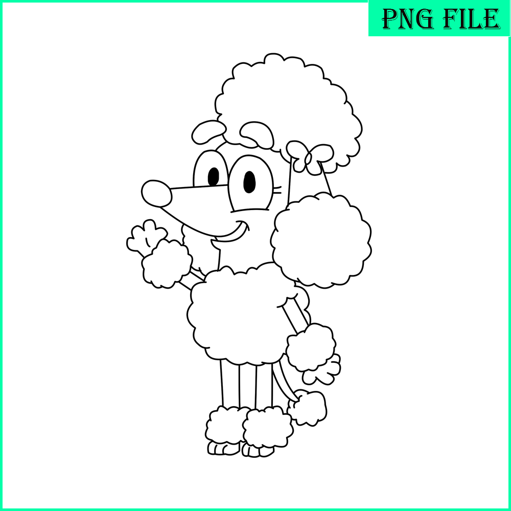 Coco Line PNG Coco Bluey PNG Bluey Characters PNG | Inspire Uplift