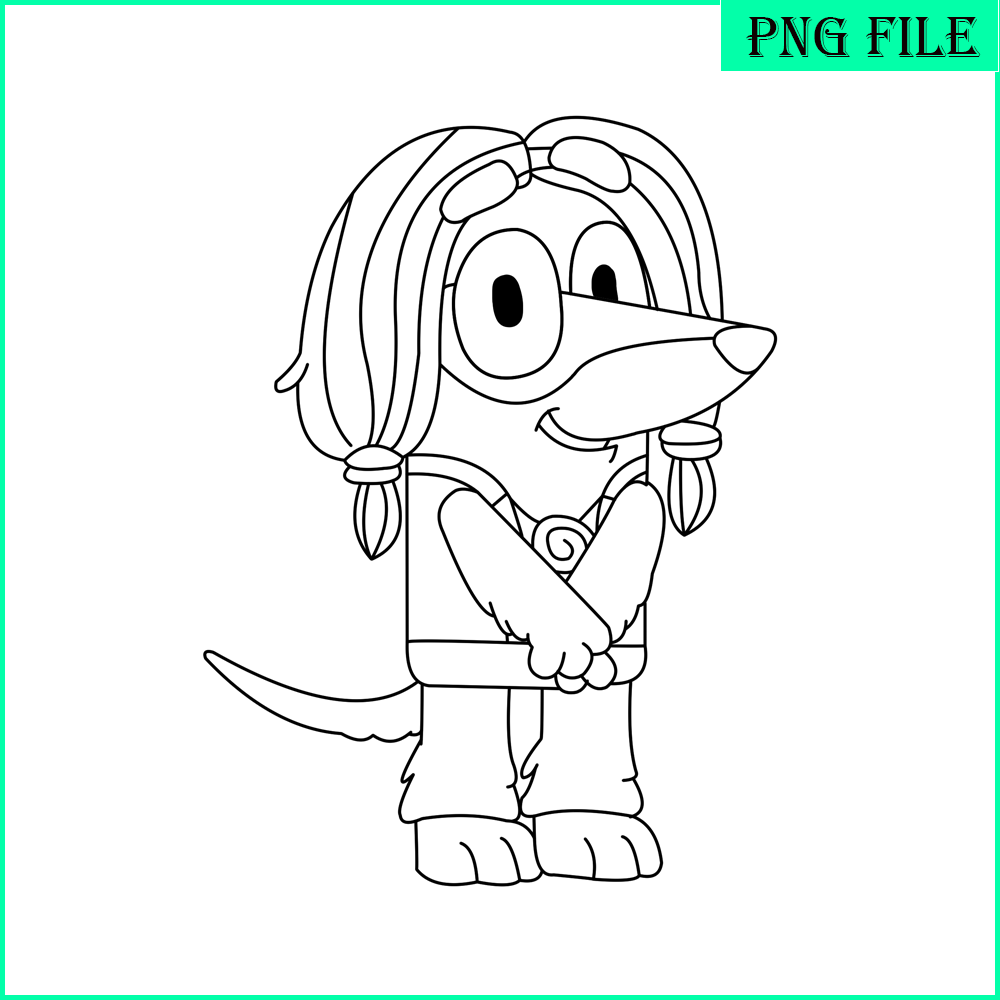 Indy Line PNG Indy Bluey PNG Bluey Characters PNG | Inspire Uplift