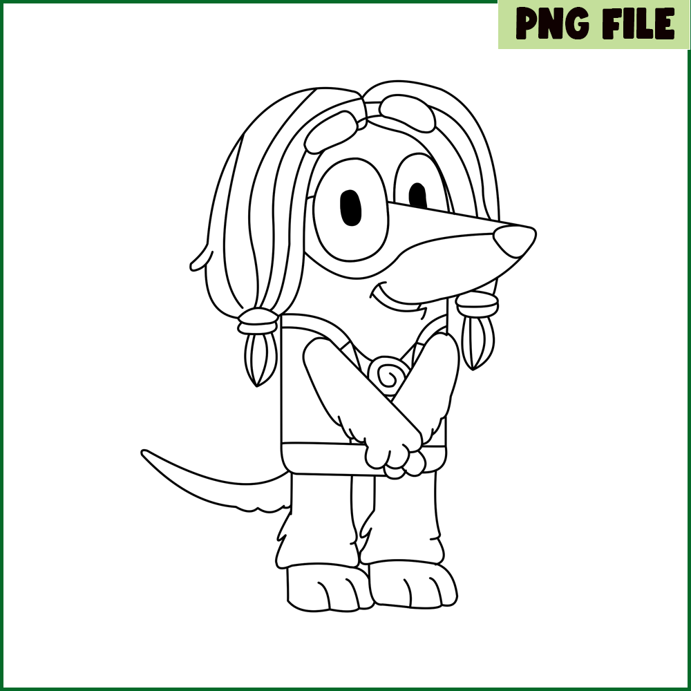 Indy Line PNG Indy Bluey PNG Bluey Characters PNG | Inspire Uplift