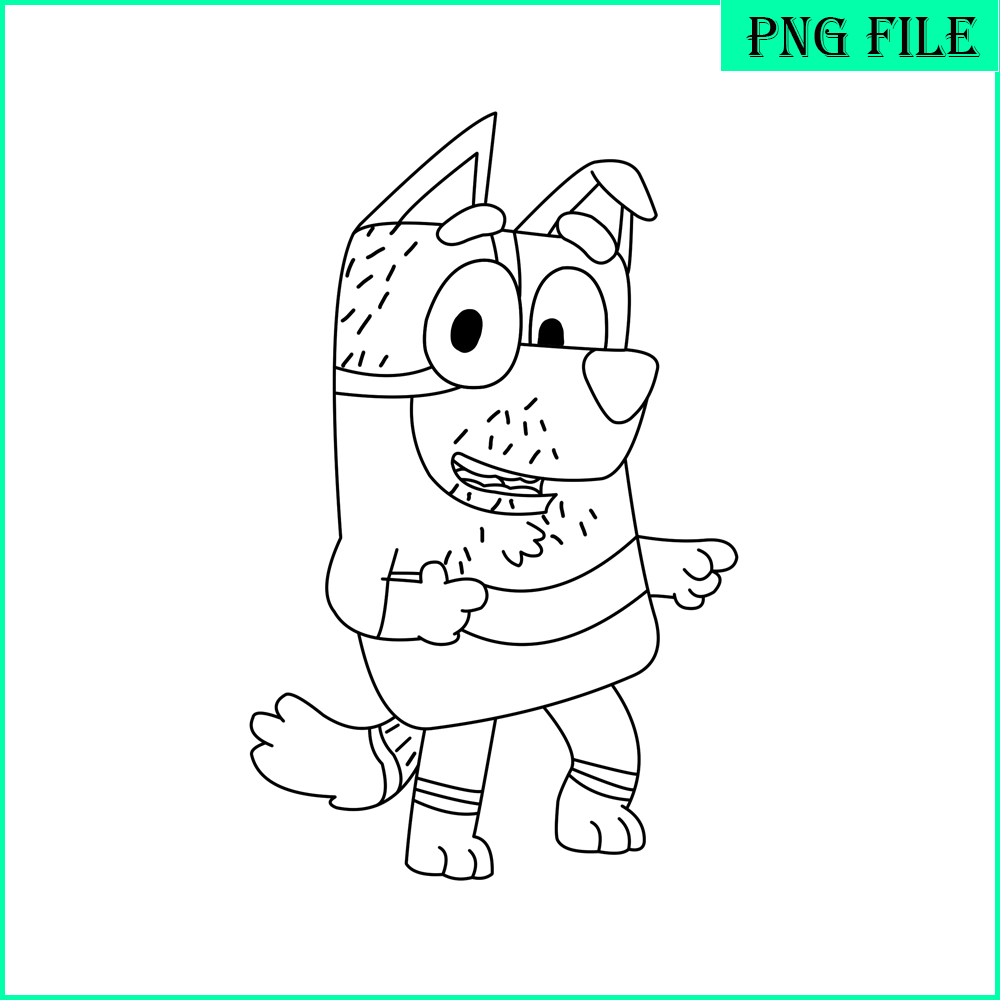 Uncle Stripe Line PNG Stripe Bluey PNG Bluey Character PNG | Inspire Uplift