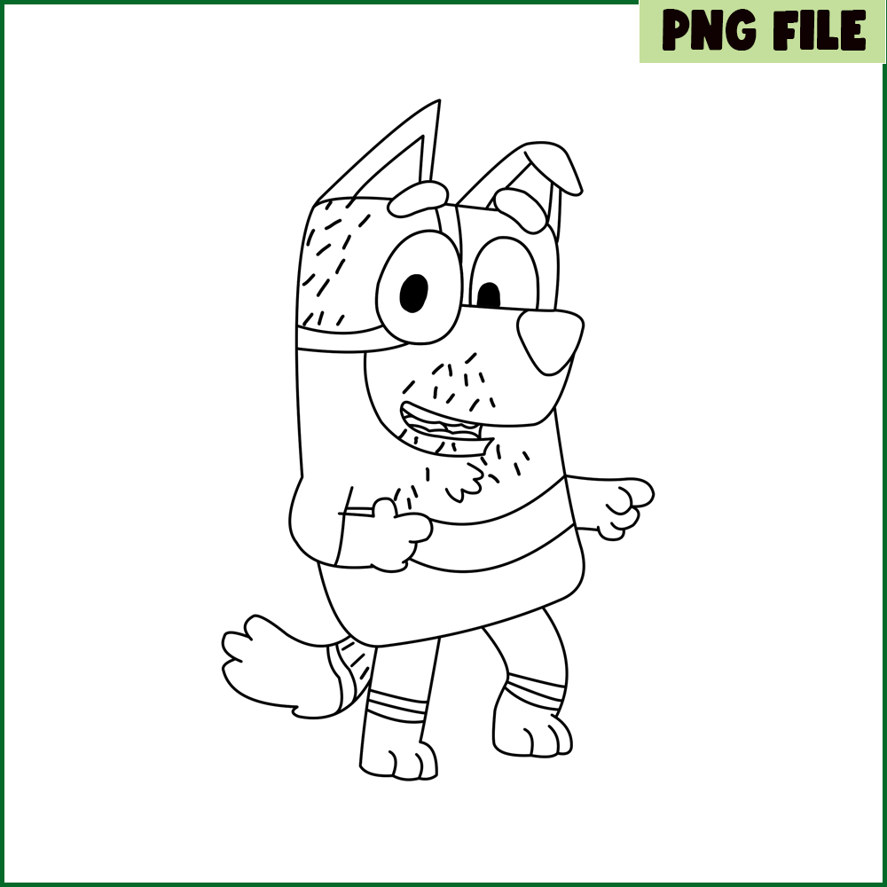 Uncle Stripe Line PNG Stripe Bluey PNG Bluey Character PNG | Inspire Uplift