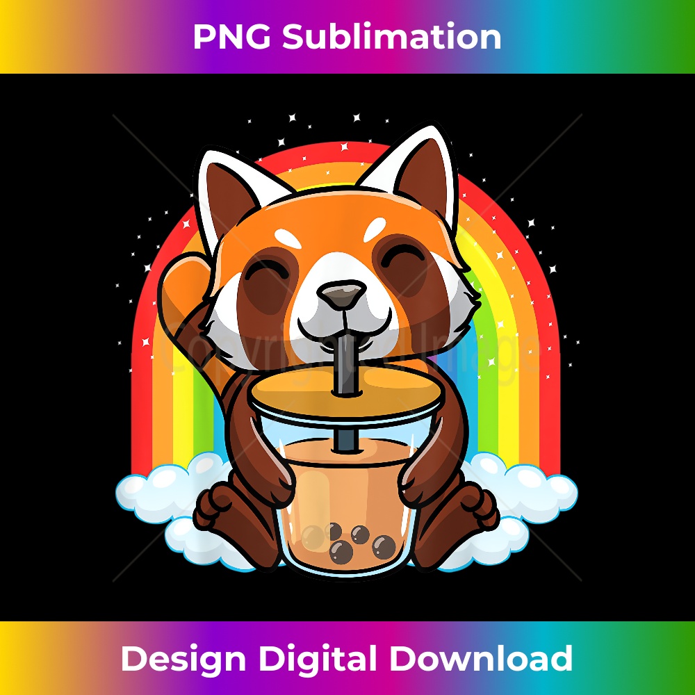Red Panda Anime Boba Bubble Tea Kids Girls - Minimalist Subl - Inspire ...