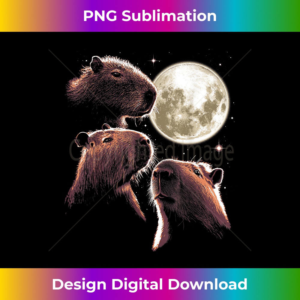 Three Capybara Moon Funny Capybara Meme Mystical Capybara - - Inspire ...