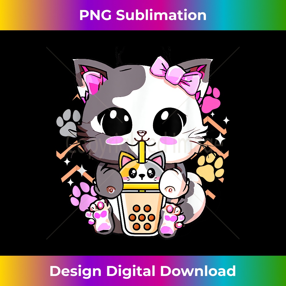 Cute Kawaii Cat Boba Bubble Milk Tea Anime Neko Kitten - Lux - Inspire ...