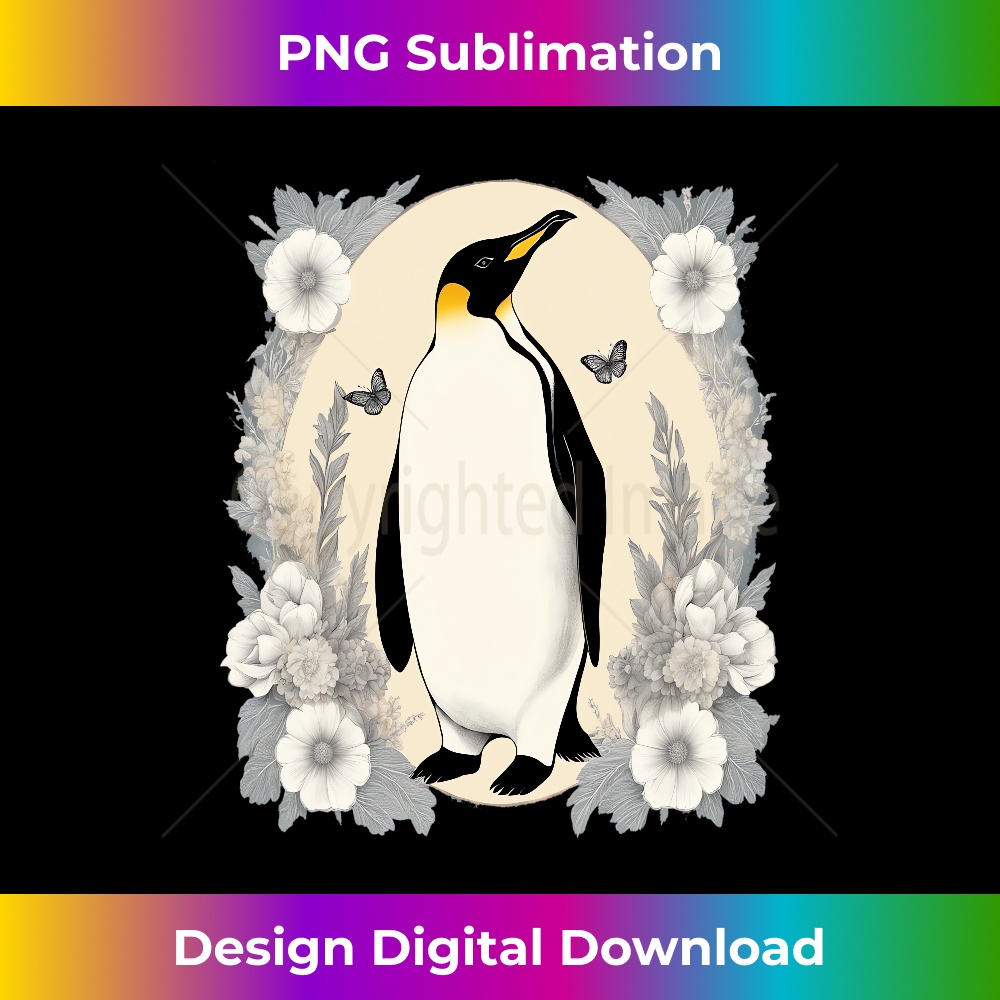 A Emperor Penguin in Cottage Core and Filigree style art Lon | Inspire ...