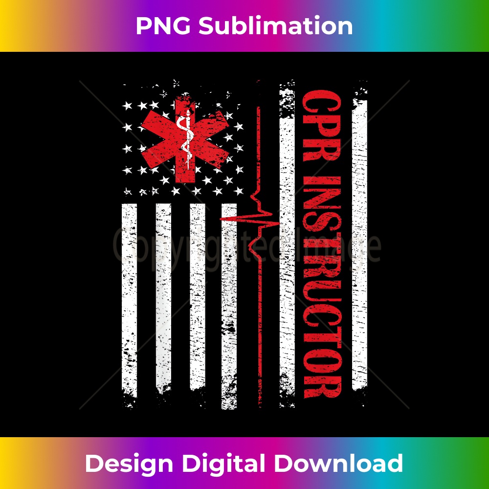 CPR Instructor American Flag EMS First Aid AED Certified CPR | Inspire ...