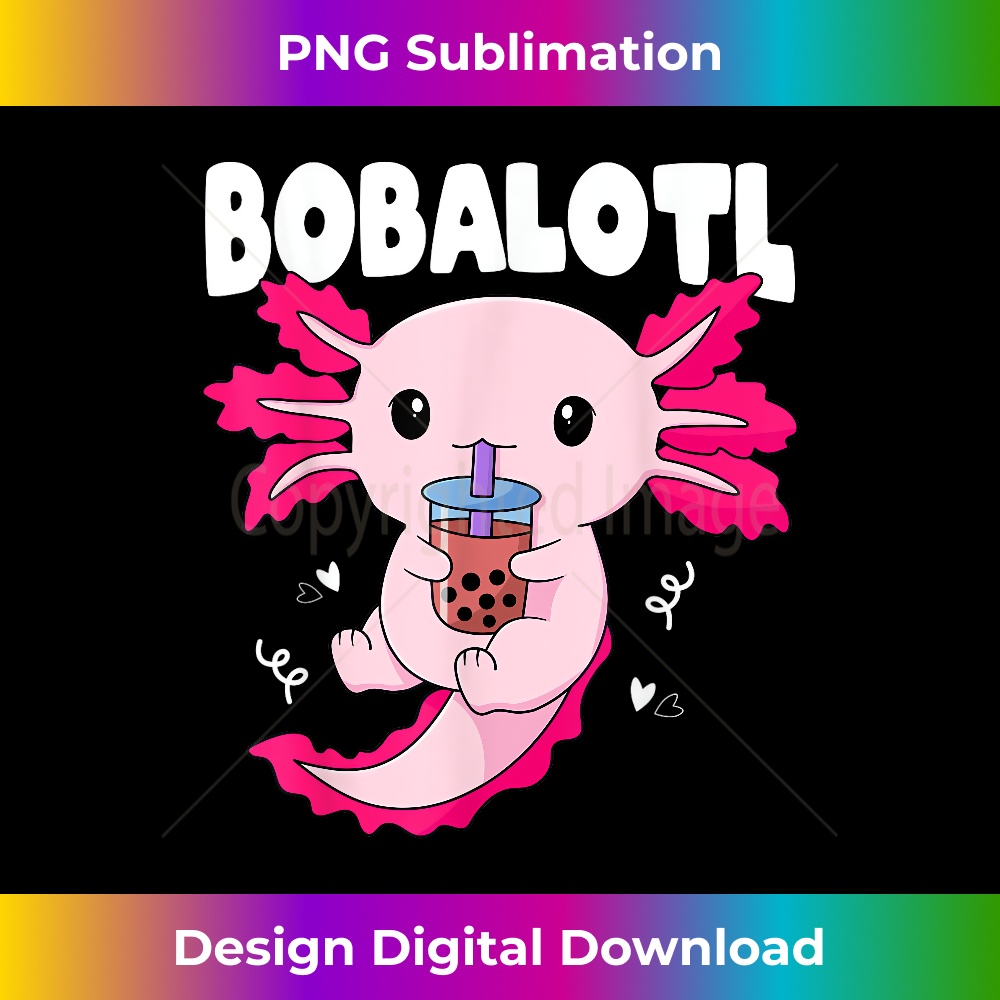 Bobalotl Kawaii Axolotl Drinking Boba Tea Pet Axolotl Lover - Inspire ...