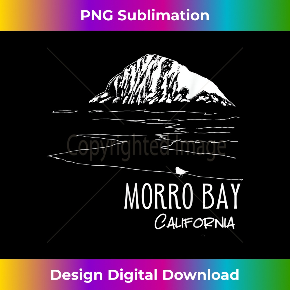 Morro Bay California Morro Rock CA Drawing Souvenir Line Art | Inspire ...