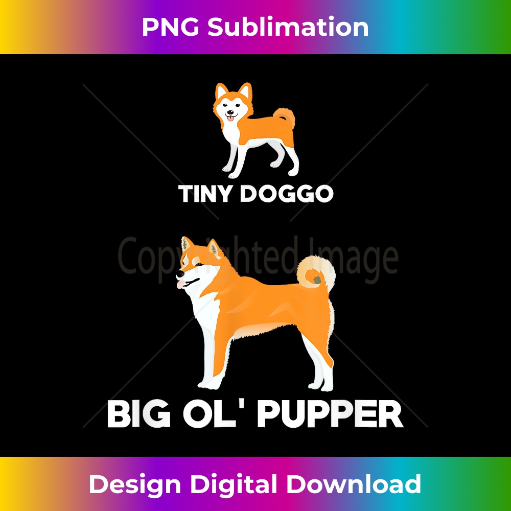 Tiny Doggo Big Ol Pupper Funny Dog Meme T Shirt - Minimalist | Inspire Uplift