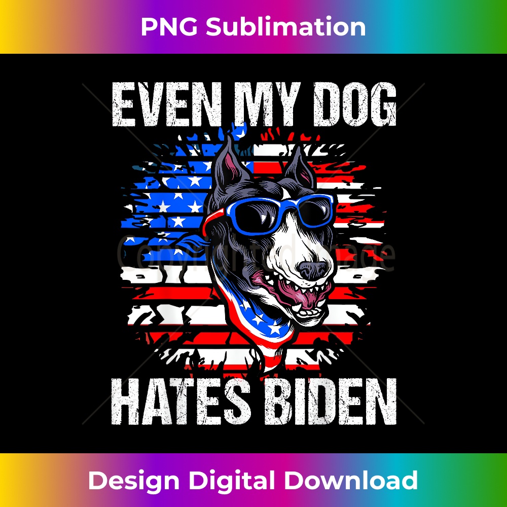 Funny Anti Joe Biden Even my Dog Hates Biden USA Flag Pibble - Inspire ...