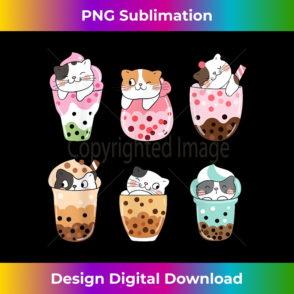 Kawaii Cat Boba Tea Bubble Tea Kawaii Japanese Anime Neko - - Inspire ...