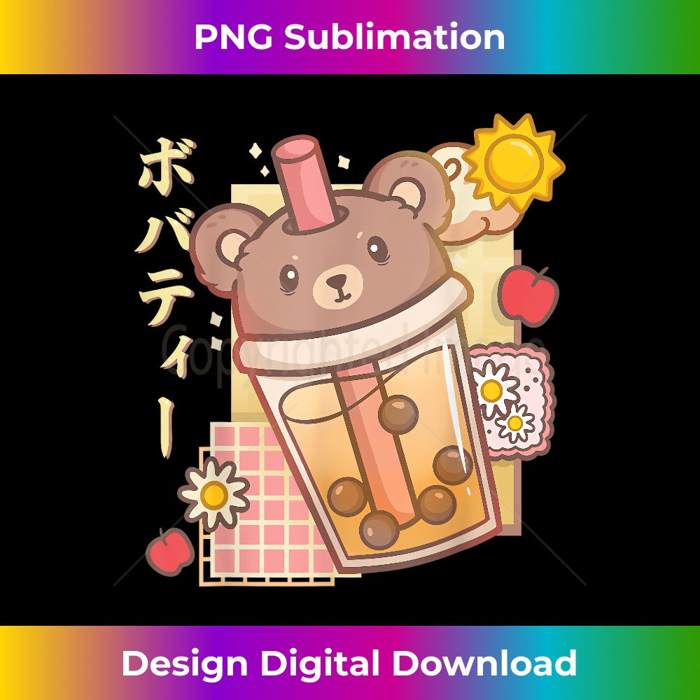 Boba Tea Bear Bubble Tea Kawaii Anime Bear - Eco-Friendly Su - Inspire ...