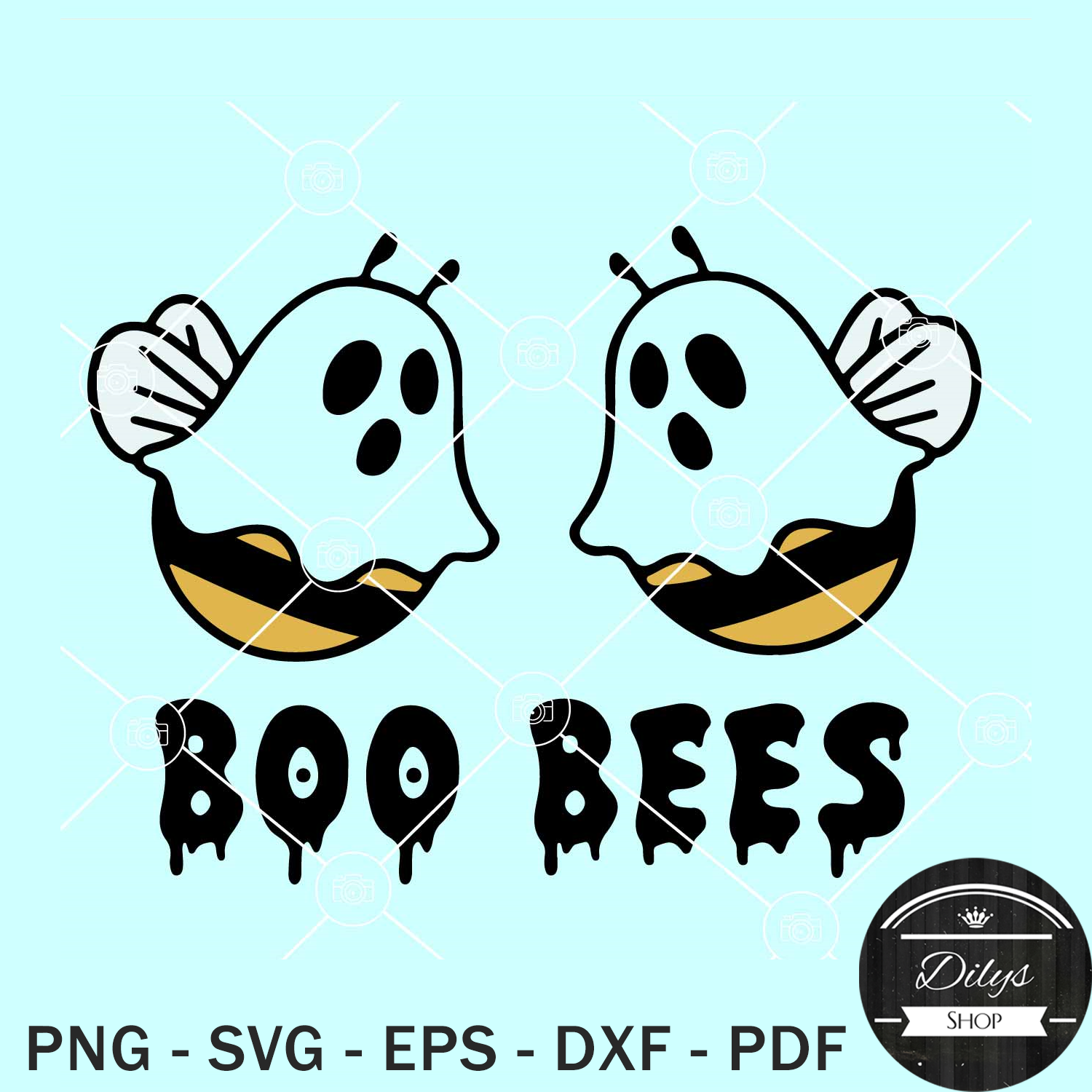 Boo Bees Ghost Halloween SVG, Boo Bees SVG, Ghost bees SVG, | Inspire ...