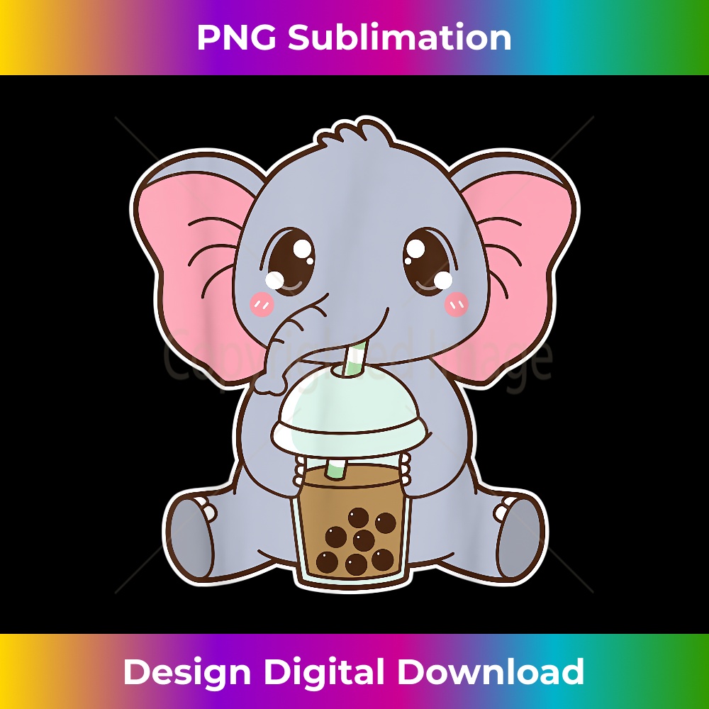 Kawaii Cute Boba Elephant Classic Bubble Pearl Milk Tea - Sl | Inspire ...