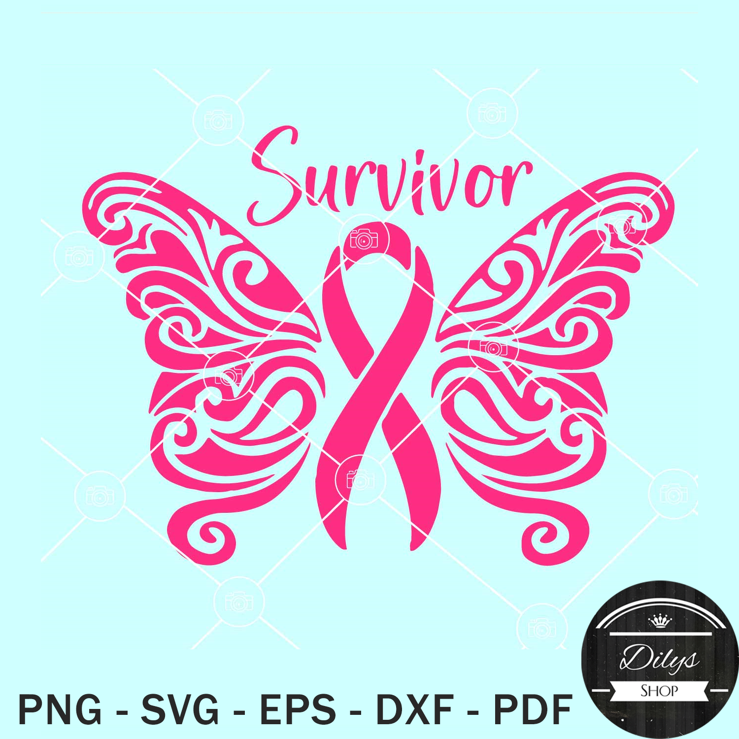 Cancer survivor butterfly SVG, Breast Cancer Awareness SVG, | Inspire ...