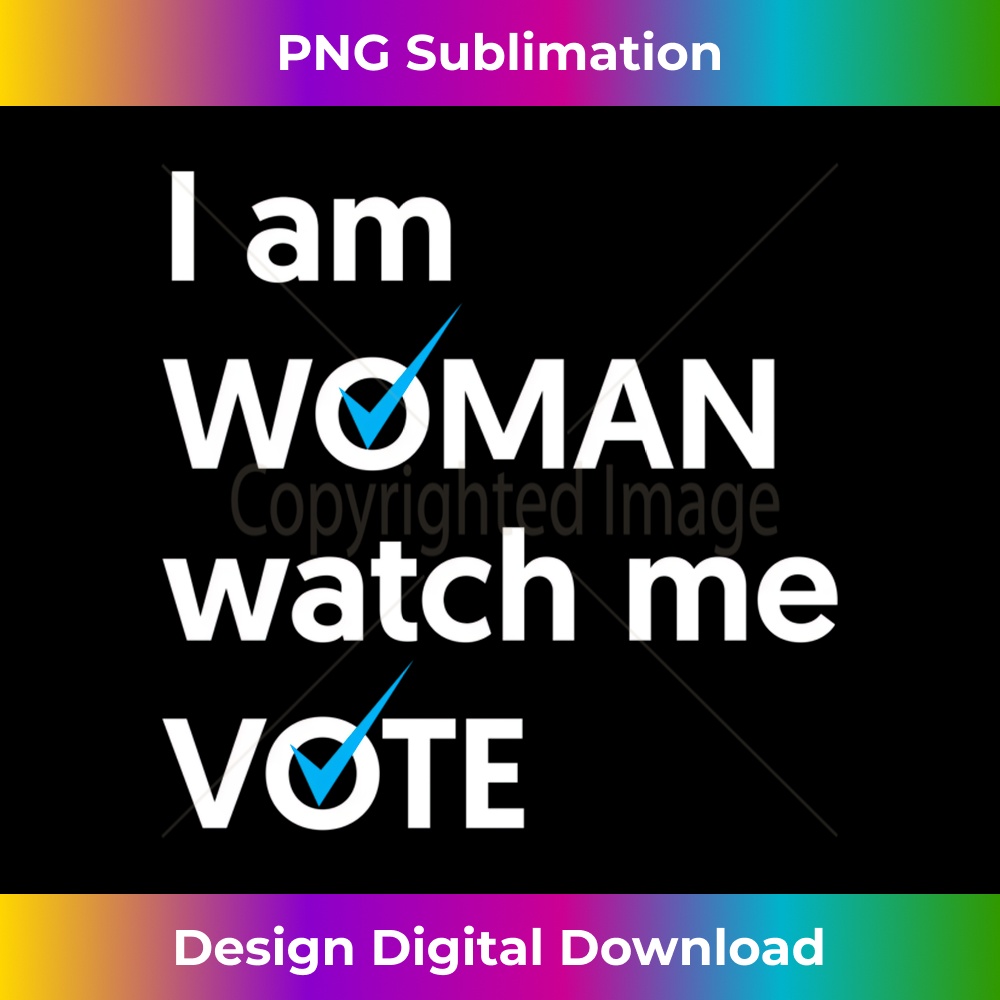 I Am Woman Watch Me Vote 2023 Blue Wave Vote Long Sleeve - A | Inspire ...