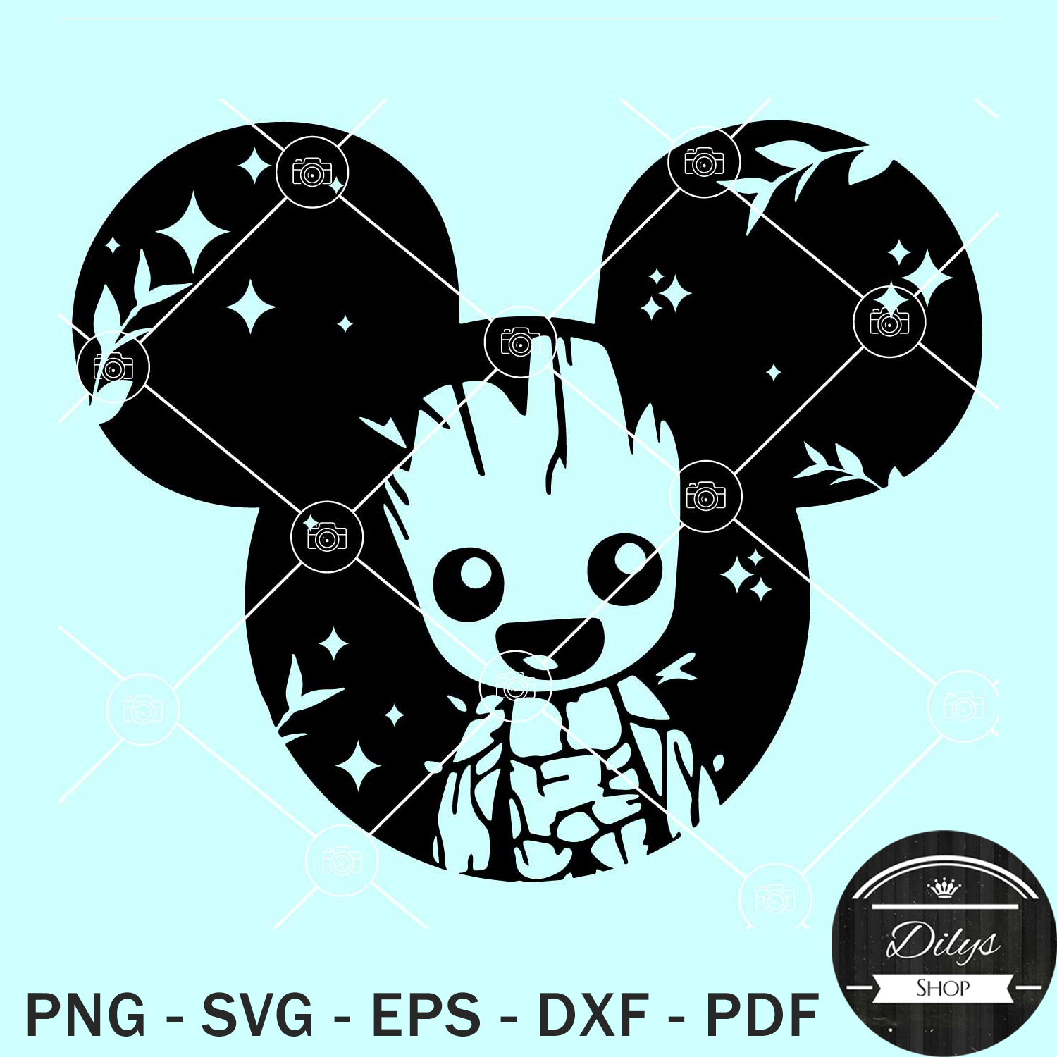 Groot Mickey ears SVG, Groot SVG, Baby Groot Svg, I Am Groot - Inspire ...