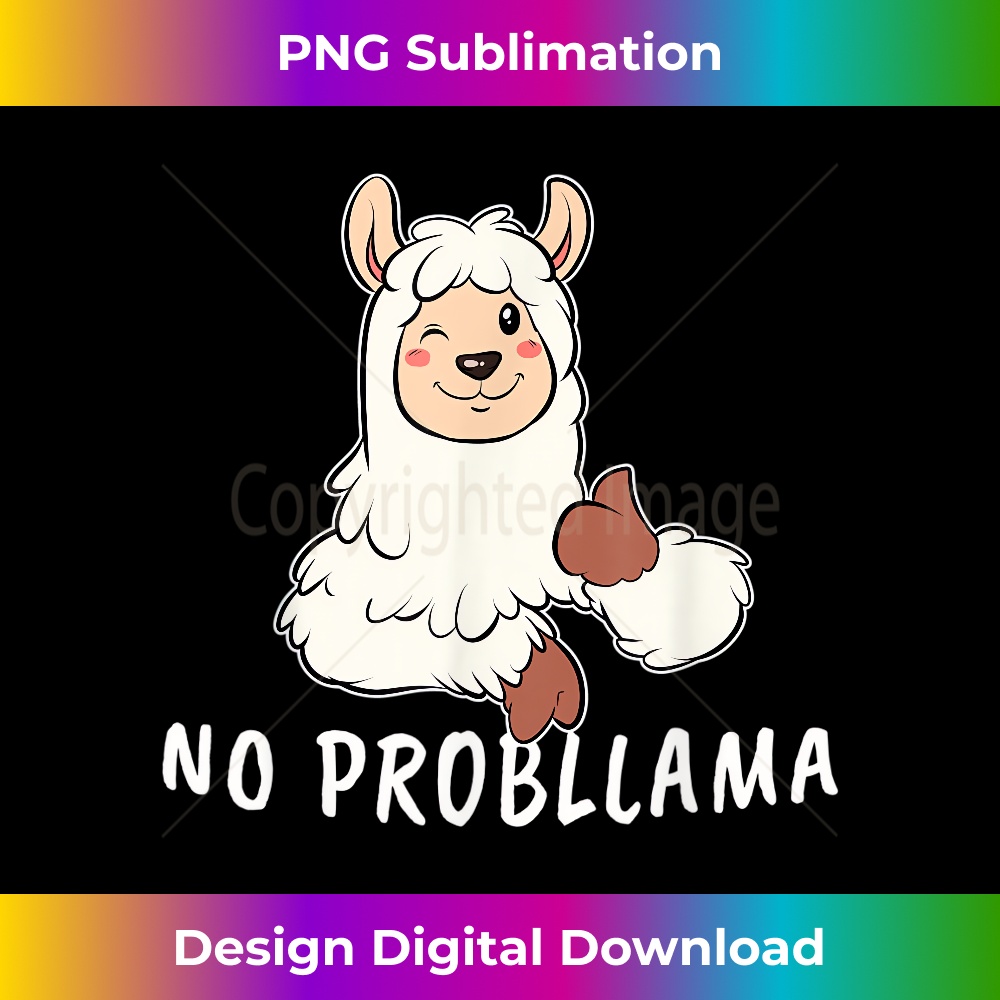 Funny No Problem Llama Lama Alpaca Sheep Thumbs Up Guanaco - | Inspire ...