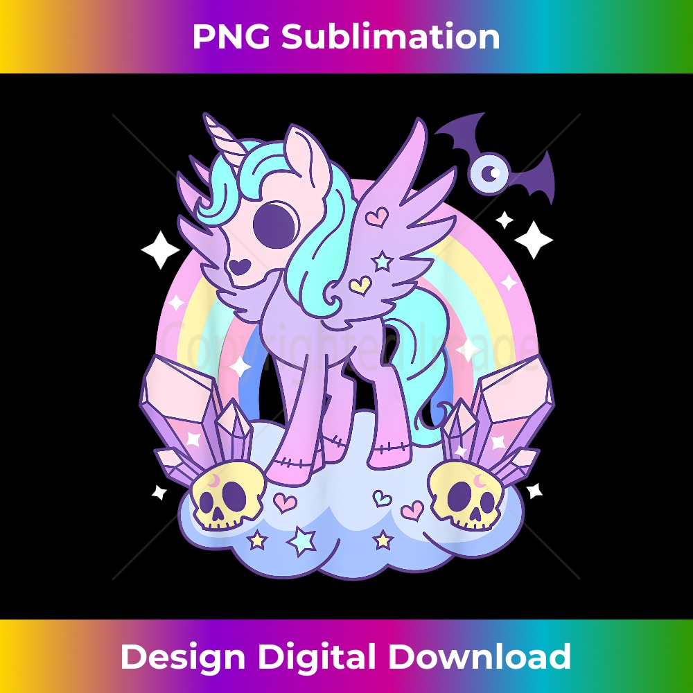 Kawaii Pastel Goth Unicorn Pony - Aesthetic Gothic Skeleton | Inspire Uplift
