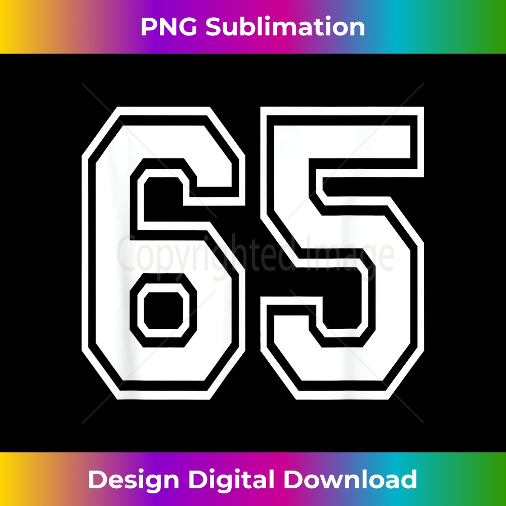 Number 65 Numbered Uniform Sports Jersey Team 65th Birthday | Inspire ...