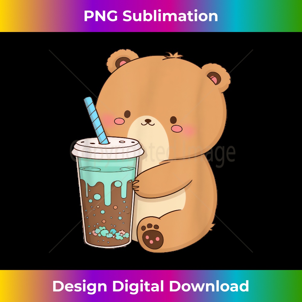 Boba Tea Bear Bubble Milk Kawaii Cute Anime Aesthetic - Edgy | Inspire ...